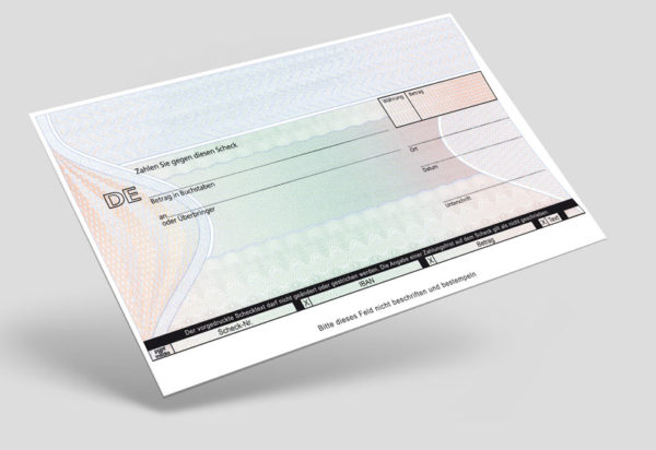 Spendenscheck mit Logo Eindruck online gestalten