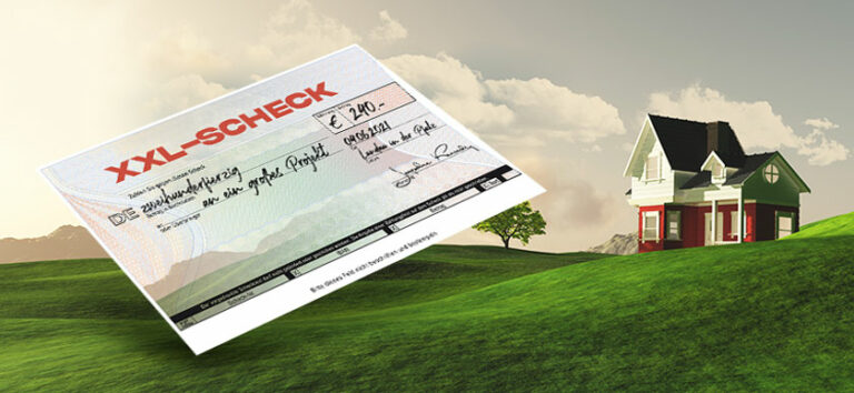 XXL-Scheck: Jetzt direkt online gestalten!